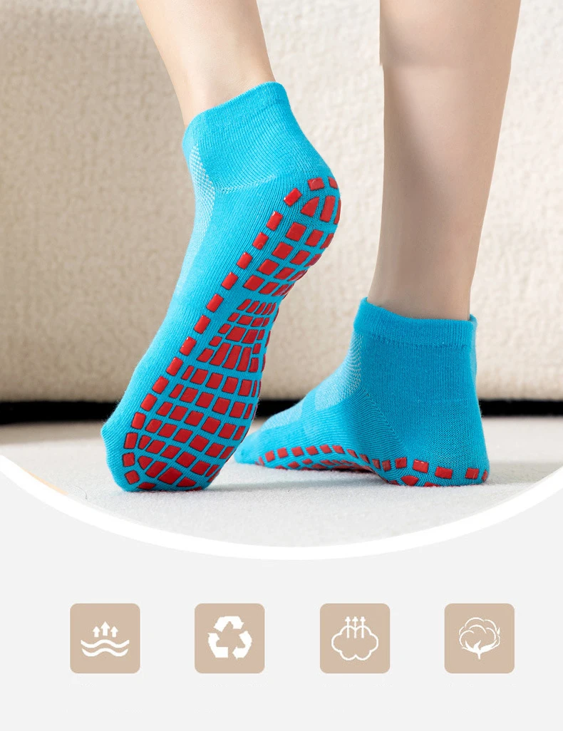 Anti-slip Trampoline Park Socks Solid Pattern for Indoor Playground ...