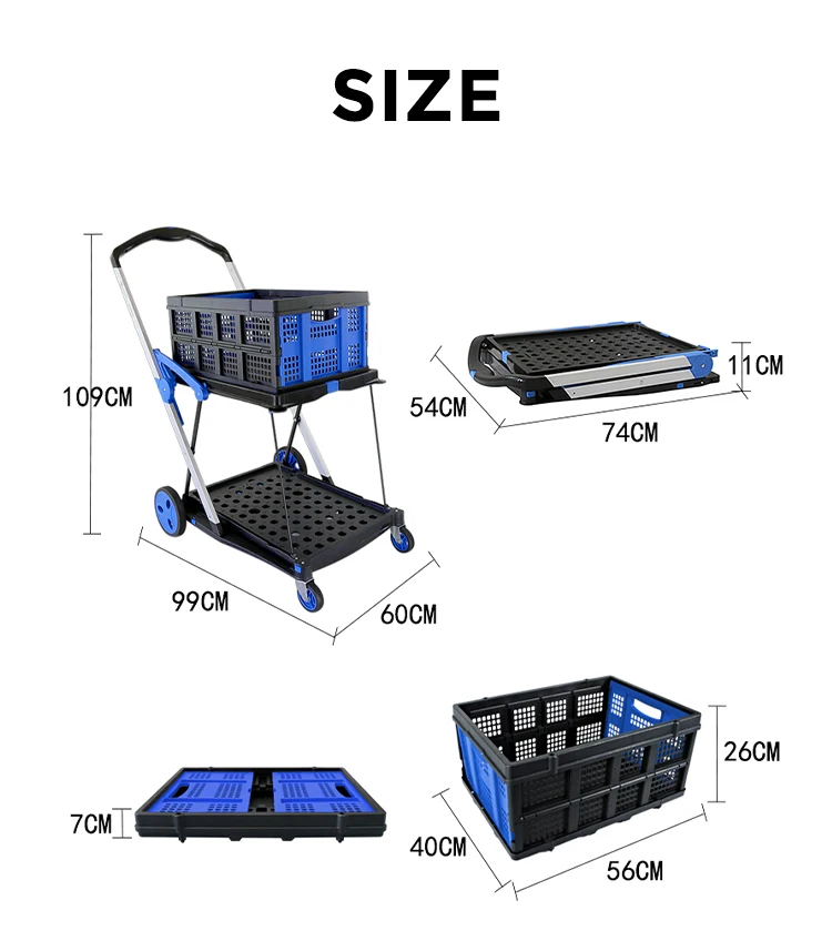 Collapsible Shopping Cart - Portable and Durable Trolley