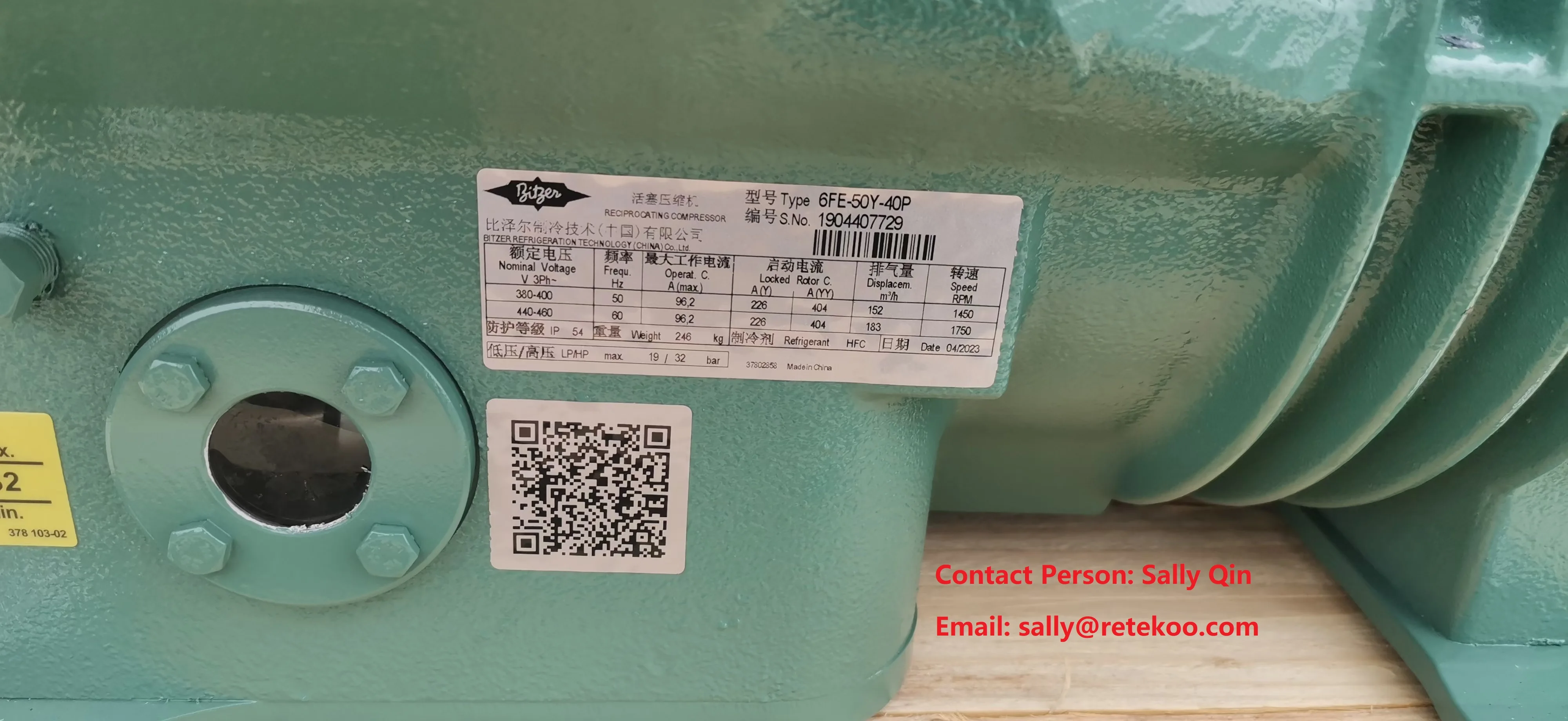 Original Bitzer Semi Hermetic Reciprocating Compressor 10HP