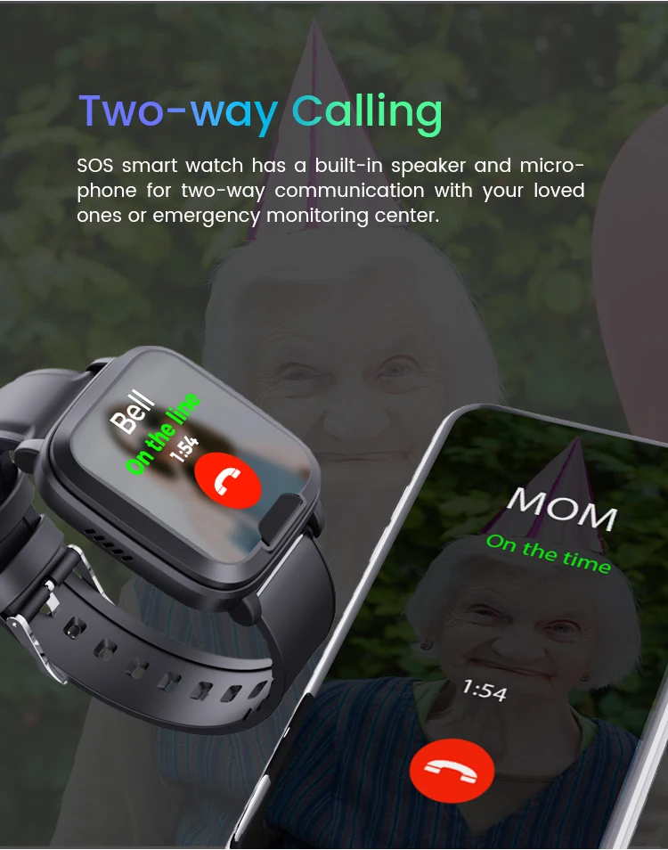 EV06 Medical Alert Watches with Fall Detection for Seniors