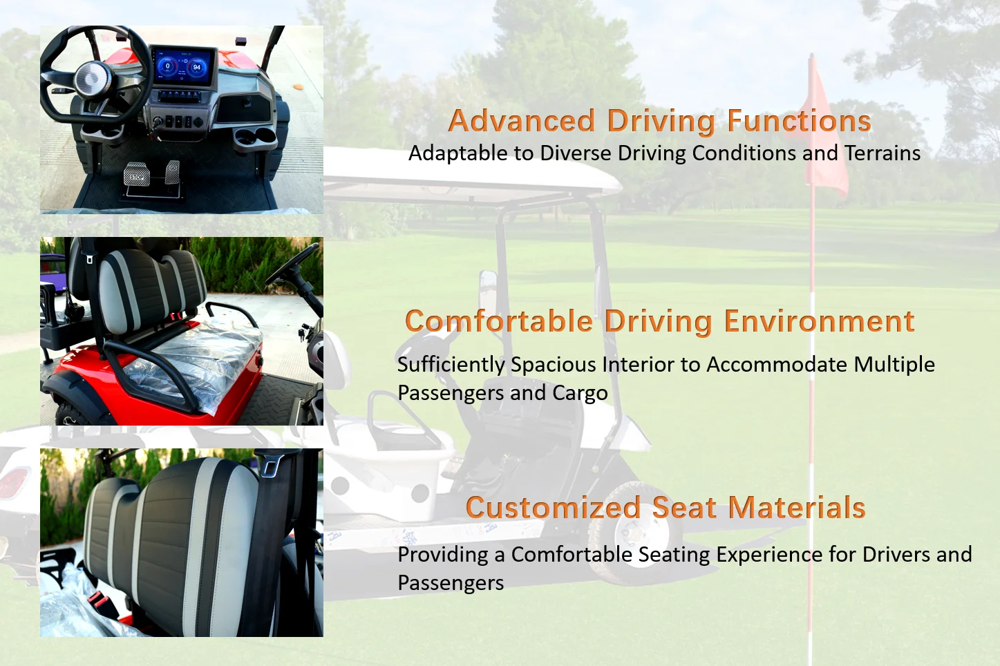 4 And 6 Seater Luxury Electric Golf Carts With Ce Certification And ...