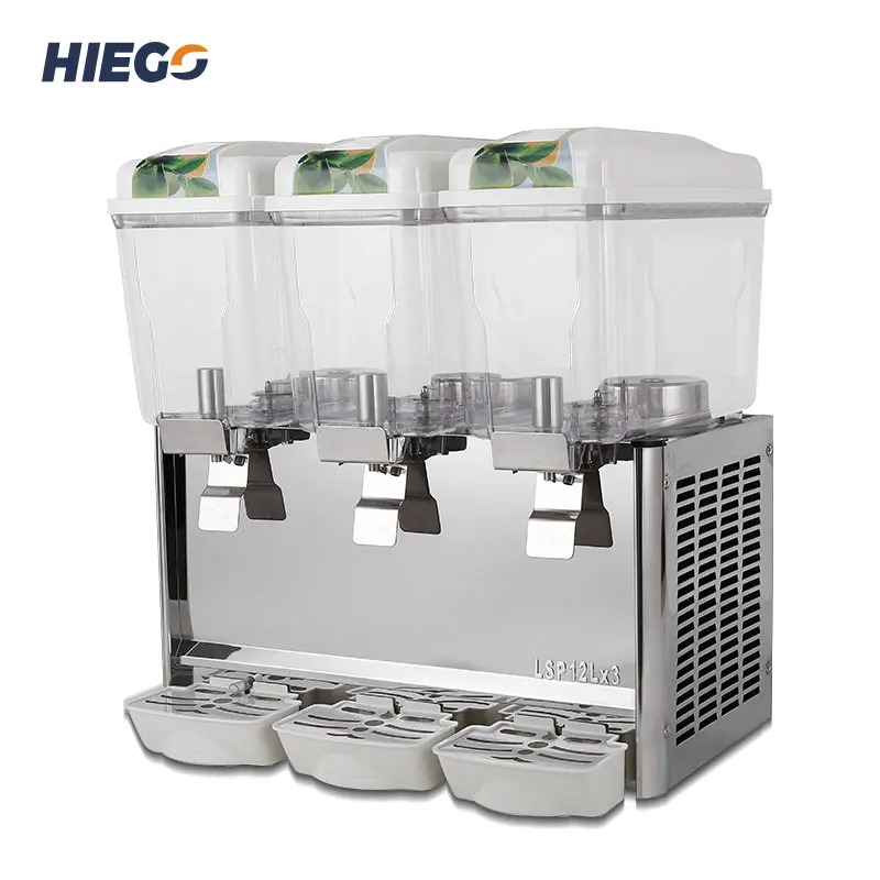 Beverage Juice Dispenser Cooler Machine - 3 Tanks for Buffet
