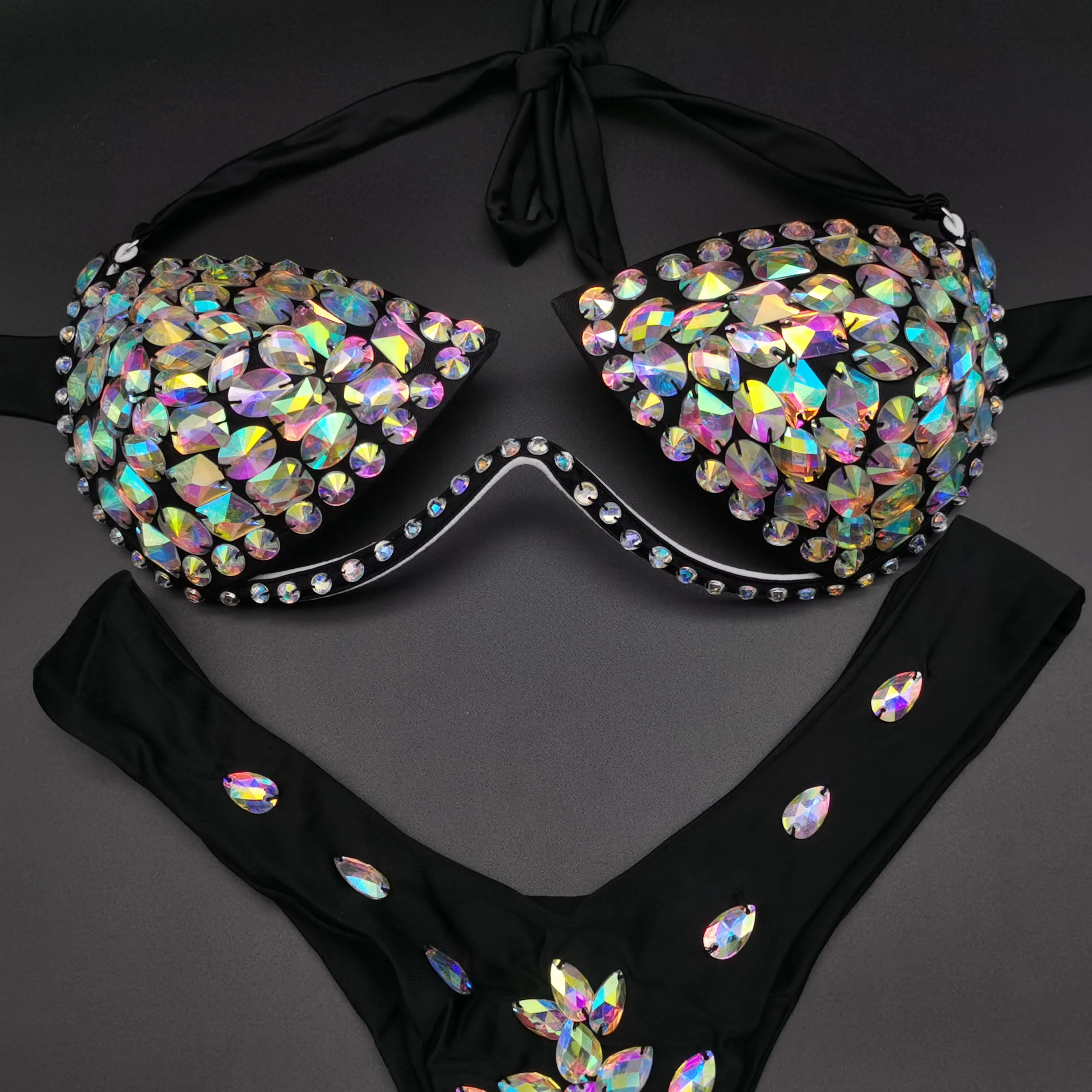Shop Women's Swimwear Set with Rhinestones & Crystal Bikini