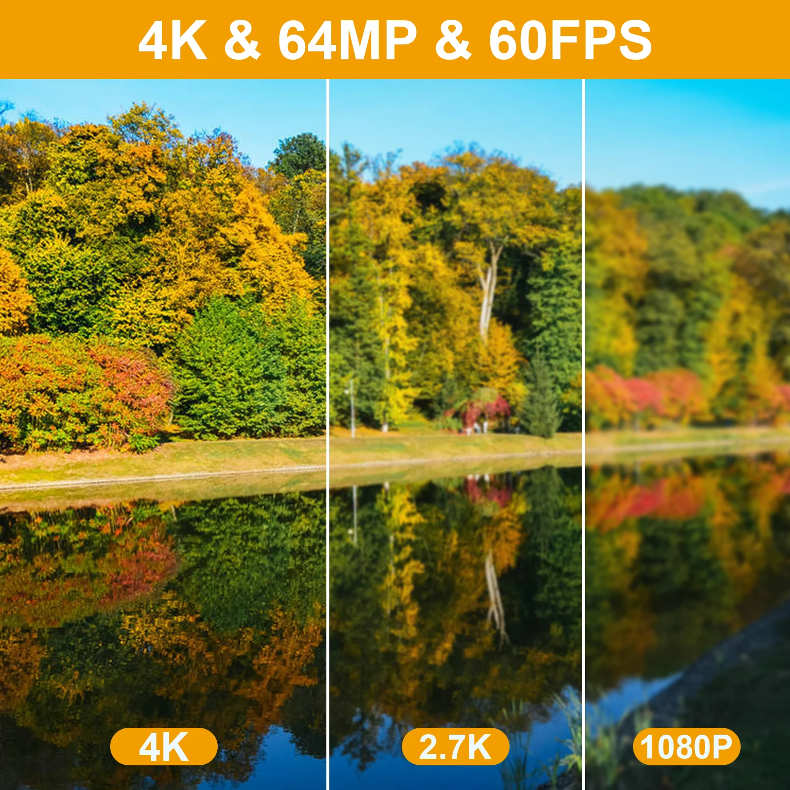 Professional Camcorder with 60fps 4k, 16x Digital IR Night Vision