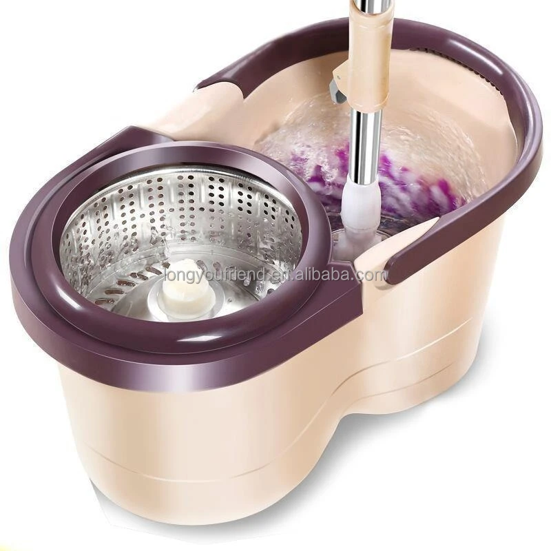Hand-washable Rotary Mop & Mop Bucket With Self-wringer