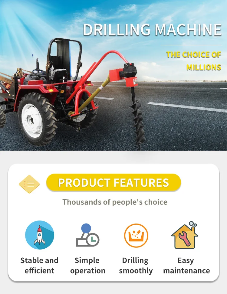 3 Point Linkage Tractor PTO Driven Post Hole Digger - 1 Year Warranty