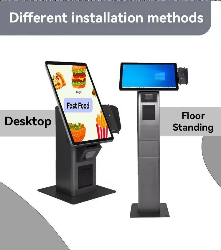 Counter/Desk Top Self-Service Ordering Payment Touchscreen Cashier ...