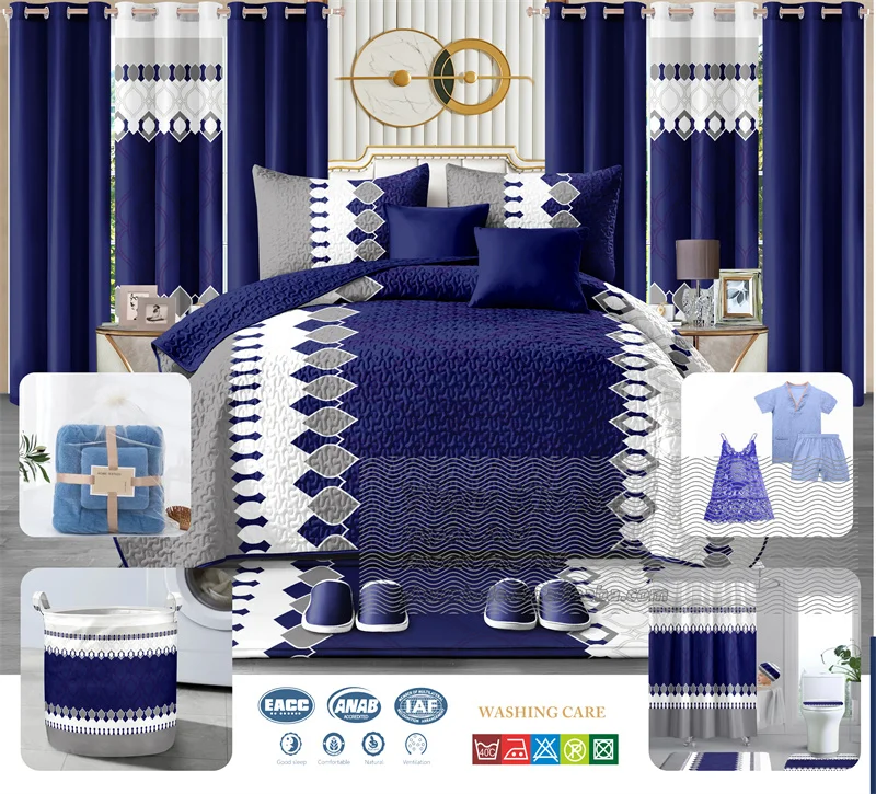 Custom Made Drop De Liten Coton Quilt Bedding Set 26 Pieces