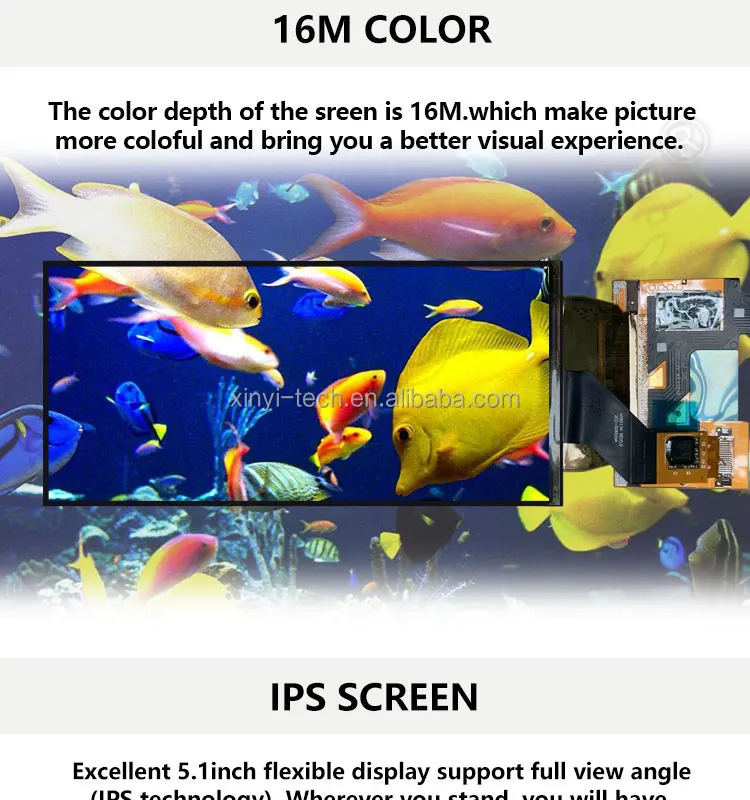 Wisecoco 5.1inch Flexible OLED Display - 720x1520 Resolution