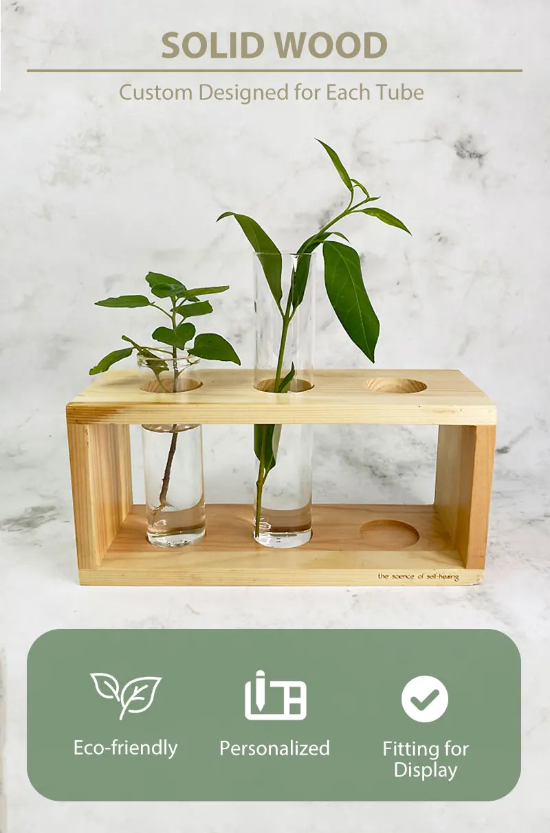 Wooden Bamboo Test Tube Vial Shot Glasses Holder Rack - Buy Wooden Test ...