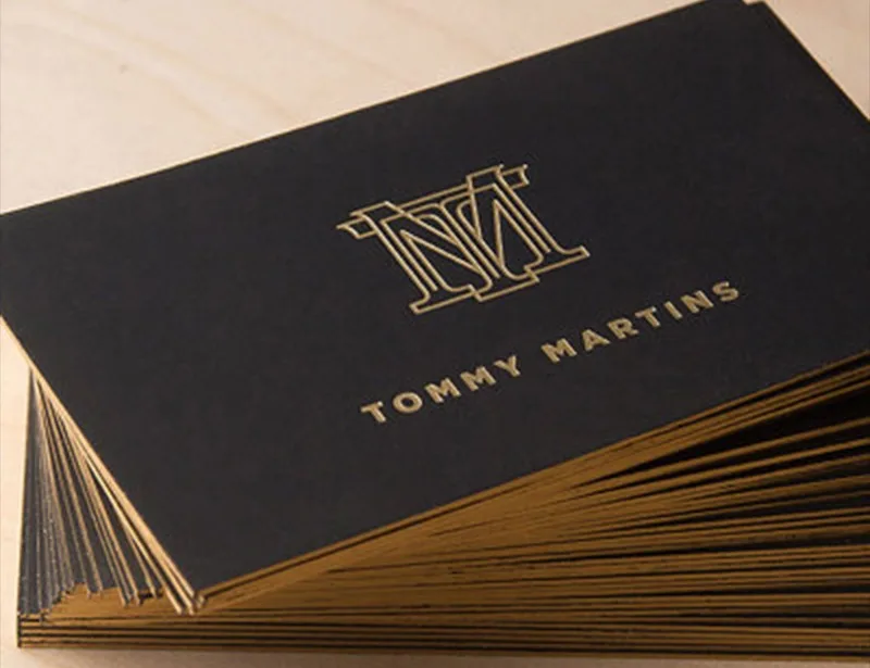 Elegant Gold Foil Embossed Letterpress Printing Paper Business Cards ...