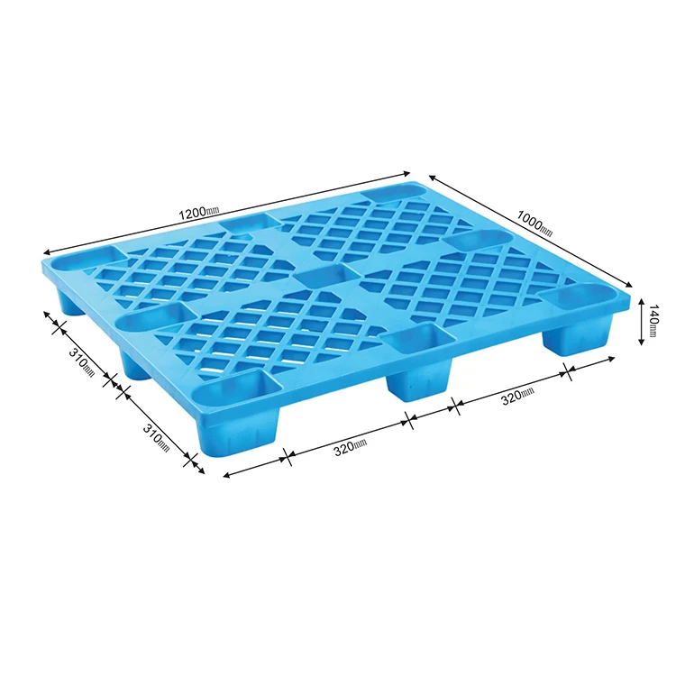 Nestable Heavy Duty Plastic Pallets Double Faced 4-way Entry For ...