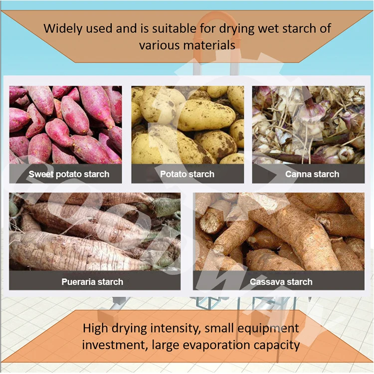 Cassava Starch Airflow Flash Dryer - High Efficiency Drying