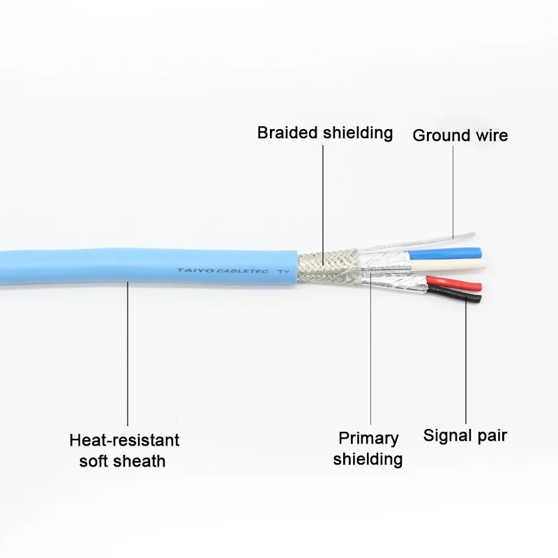 4 Core 18awg Control Wire Shielded Twisted Pair Copper Electronics ...