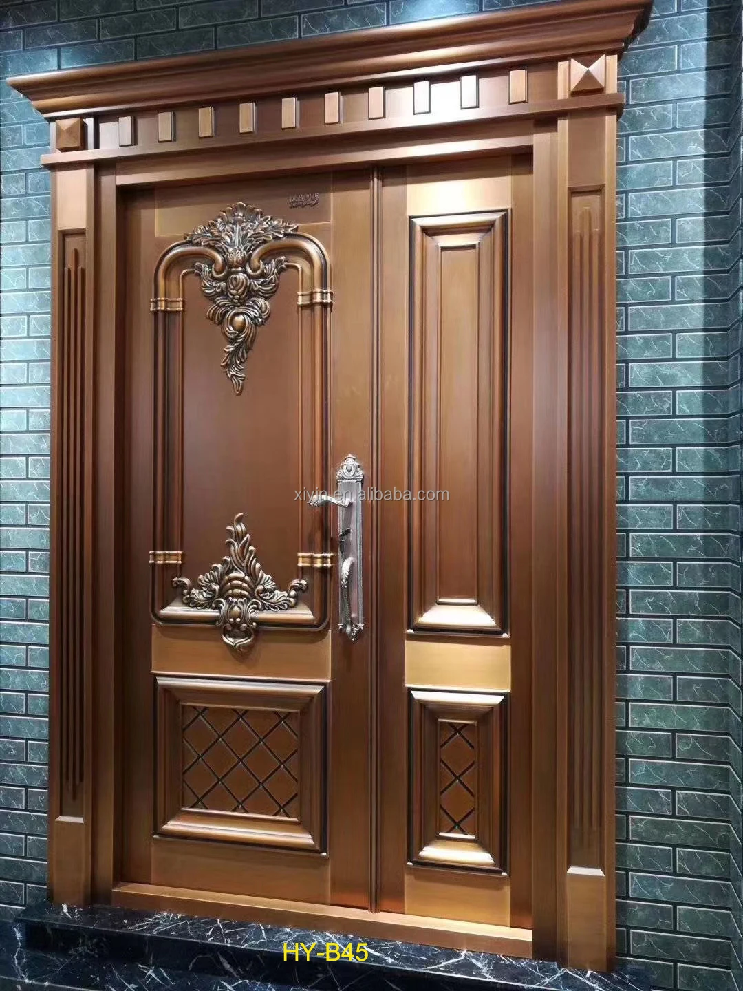 Luxury Type House Main Entrance Copper Door - Huiying