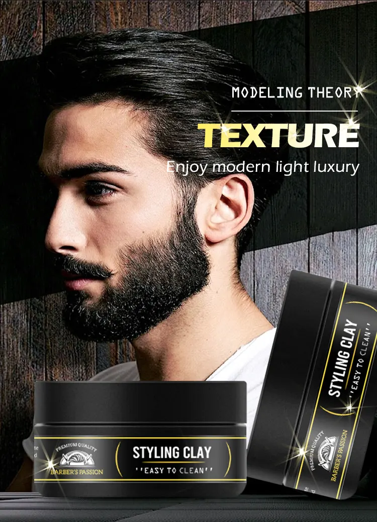 BARBERPASSION Mens Hair Styling Personal Care Products Pomade Clay Sea Salt Spray Powder Set ...