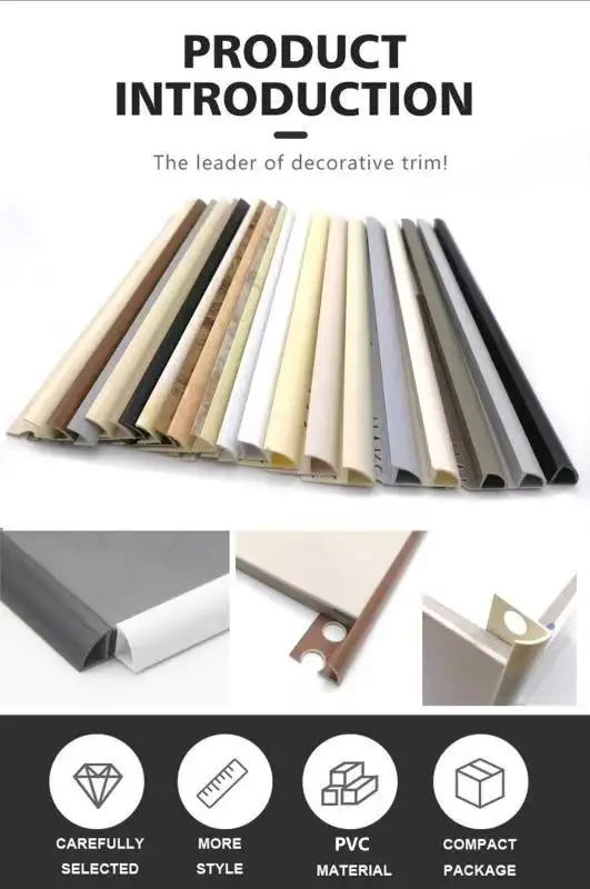 Customized Tile Edge Trim Modern Style Pvc Corner Profiles - Buy Tile ...