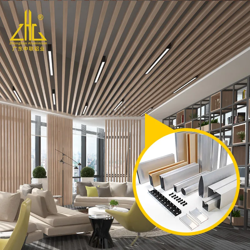 Aluminum Ceiling Profile Custom 6063 Wood Grain Decorative China ...