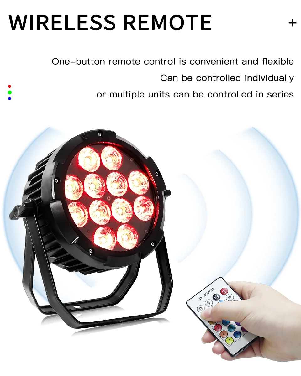 High Power 12x18w RGBWA UV 6in1 Battery Wireless IP65 LED Par Can Stage ...