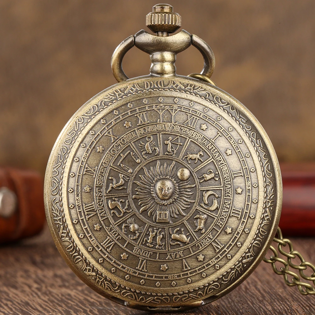 Steampunk Fob Watch with Ancient Greek Astrological Horoscopes