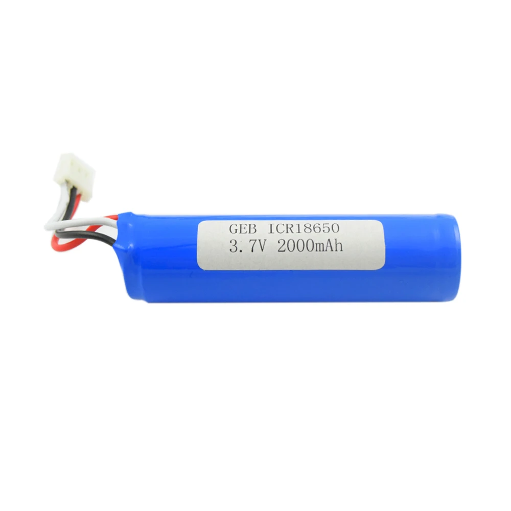 Batterie Lithium-ion 18650 3.7v 2000mah batterie li-ion rechargeable avec connecteur PCM et ...