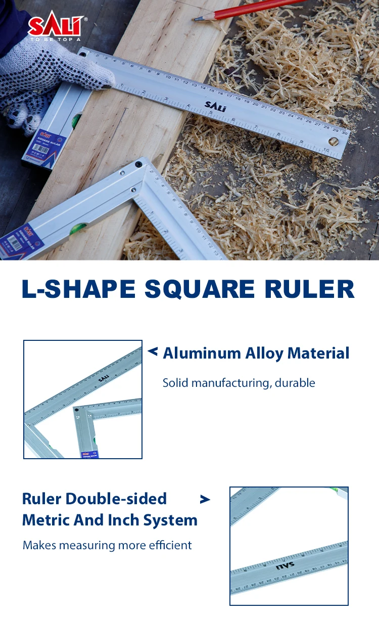SALI 40CM L-Shape Square Ruler - Precision for DIY Projects
