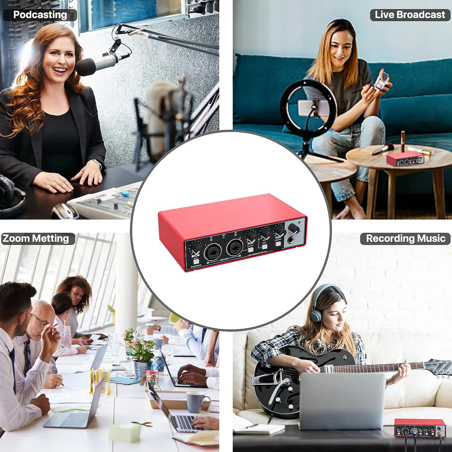 Manufacturer Custom Professional 2 Channel USB Studio Sound Card