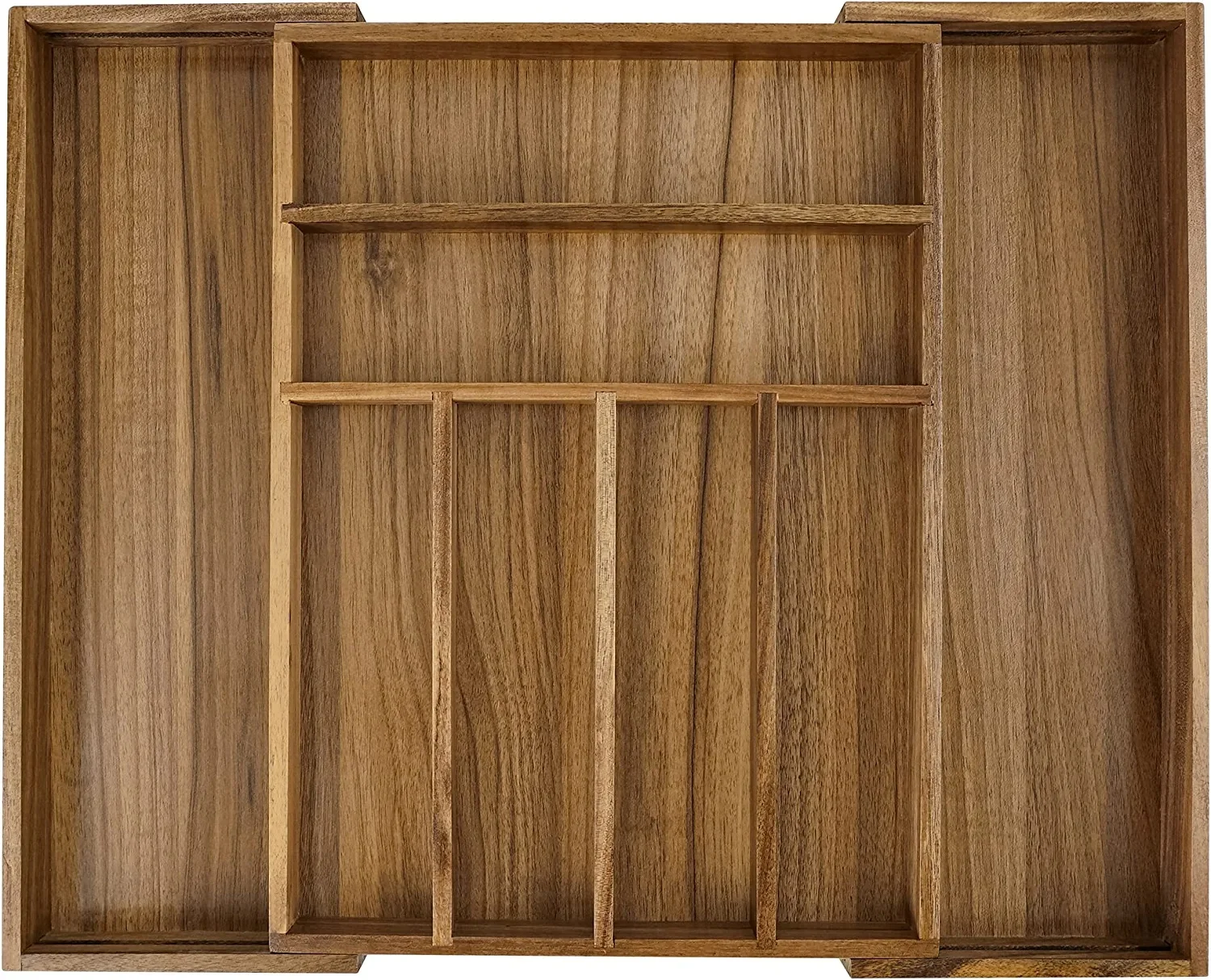 Adjustable and Expandable Acacia Wood Cutlery Tray Cutlery Drawer ...