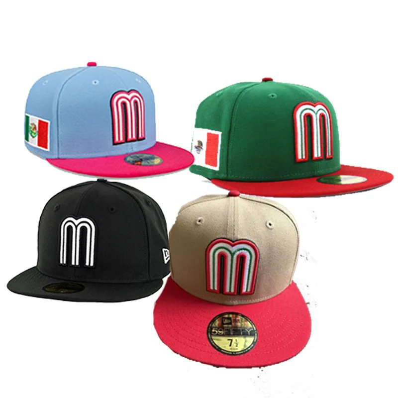 New Mexico Men's Cap World Baseball Classic Mexico Green Red Fitted Hat ...