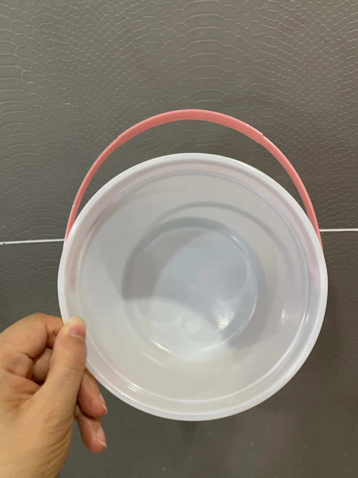Empty 48 Oz. Plastic Mini Donut Bucket with Logo Printing