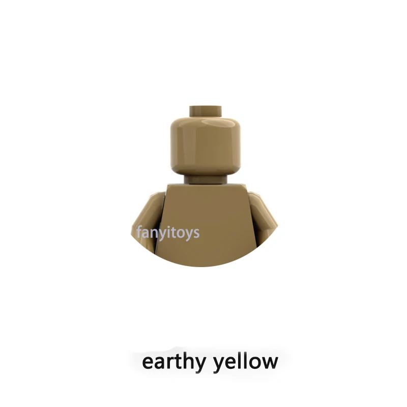 Classic Blank Unprinted Pure Color Minifigs - Building Blocks