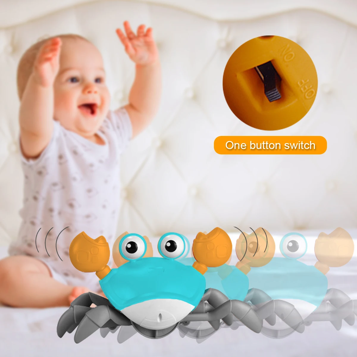 Induction Escape Crab Rechargeable Electric Pet Crab Crawlin Musical ...