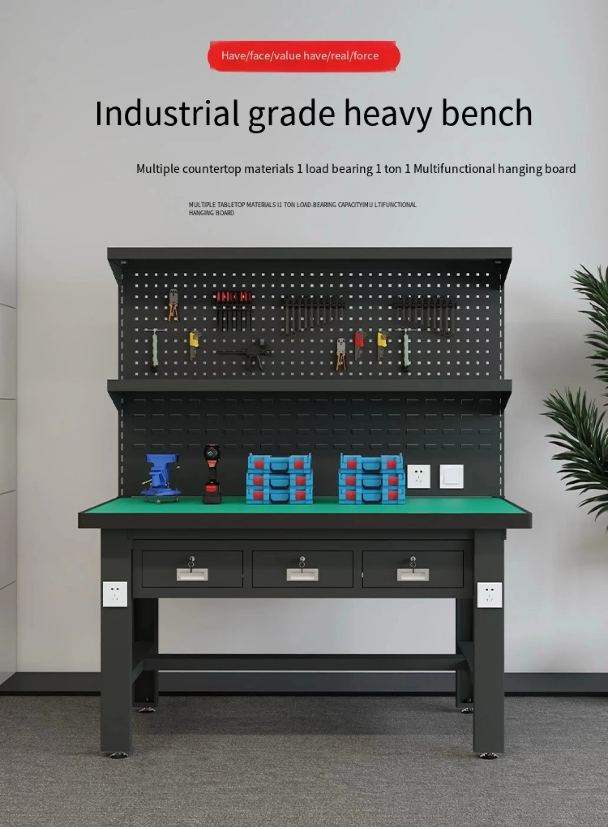 Factory Direct Sales Heavy Steel Garage Industrial Woodworking Table ...