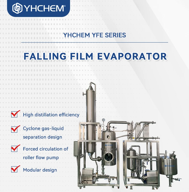 Yfe Series Falling Film Evaporator Solvent Recovery Separation Purification Evaporation Device ...