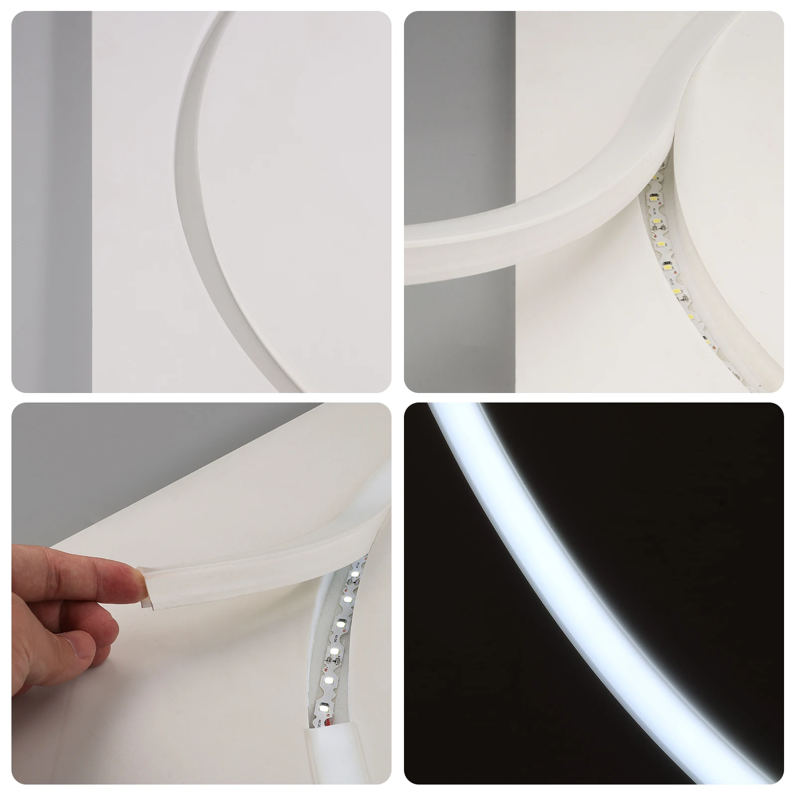 DIY Separated Neon Light Silicone Tube Cover for 15mm LED Strip ...