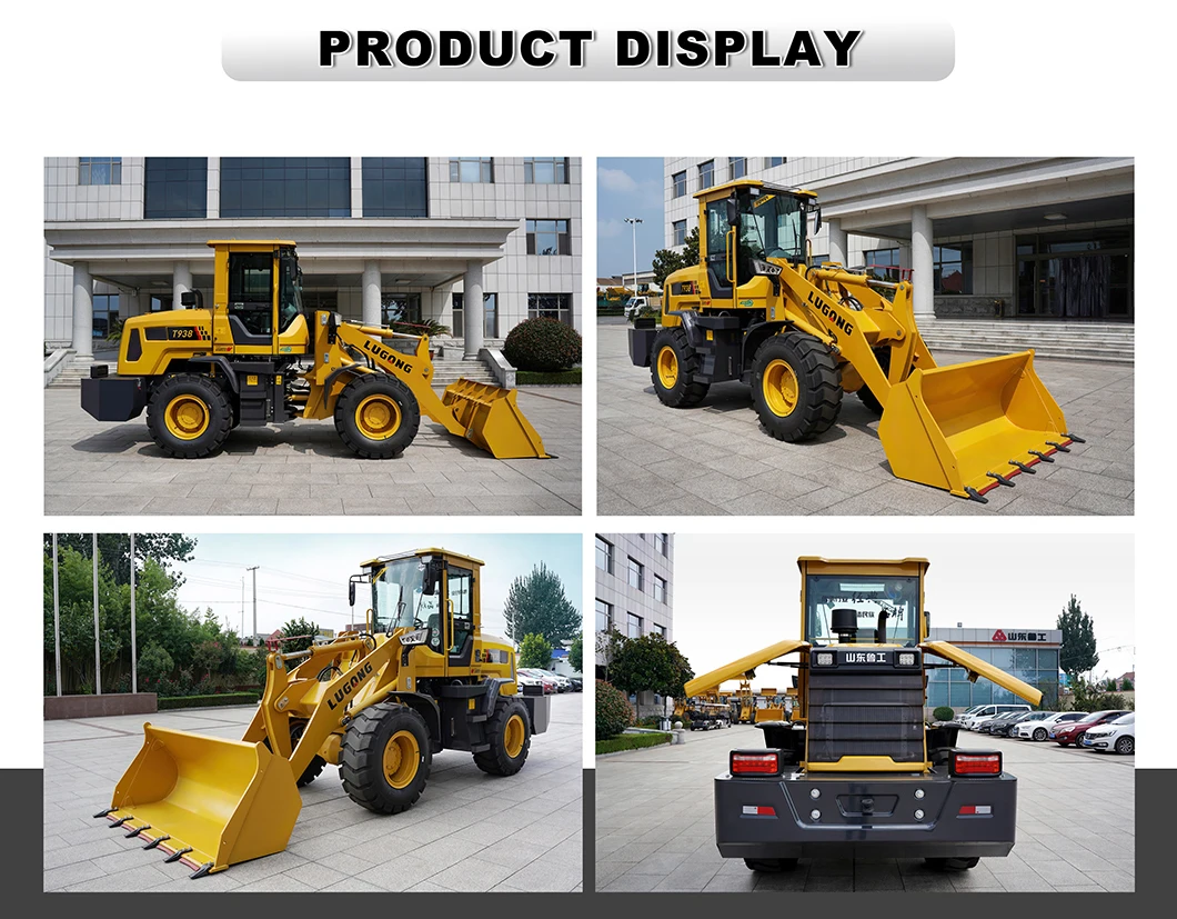 Lugong T938 China Mini Front End Wheel Shovel Loader Articulated Micro ...