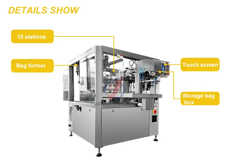 Easy to Operate Liquid Doypack Packing Machine for Sunflower Oil