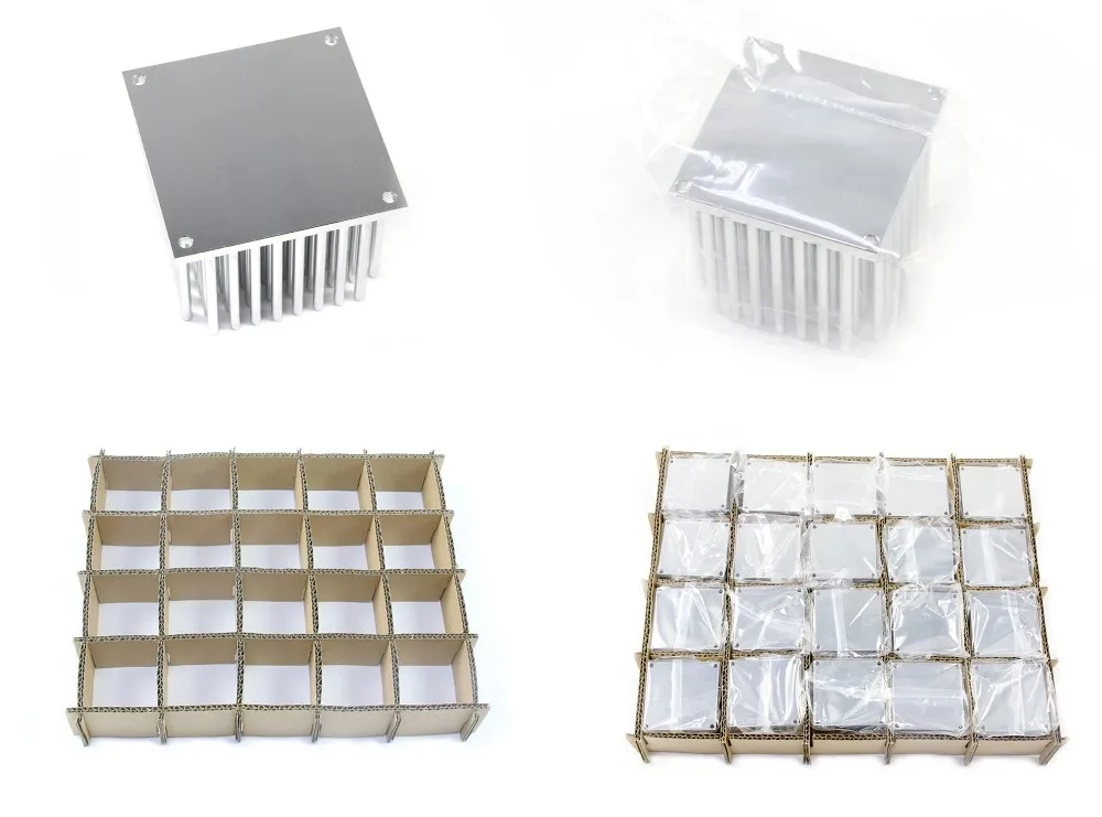 Black Anodized Aluminum Pin Fin Heatsink 50*50mm - Buy Aluminum ...