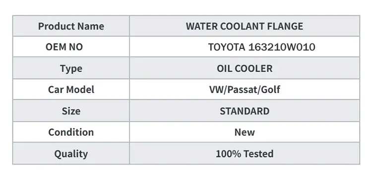 Toyota Coolant Flange Thermostat Housing Cover - 163210W010
