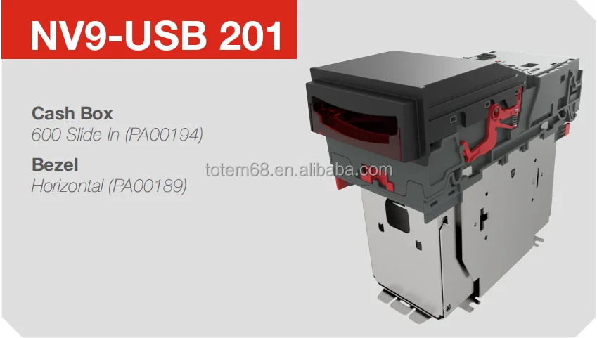 Euros Dollar Bill Acceptor With Cash Box ITL NV9 USD Banknote Acceptor ...