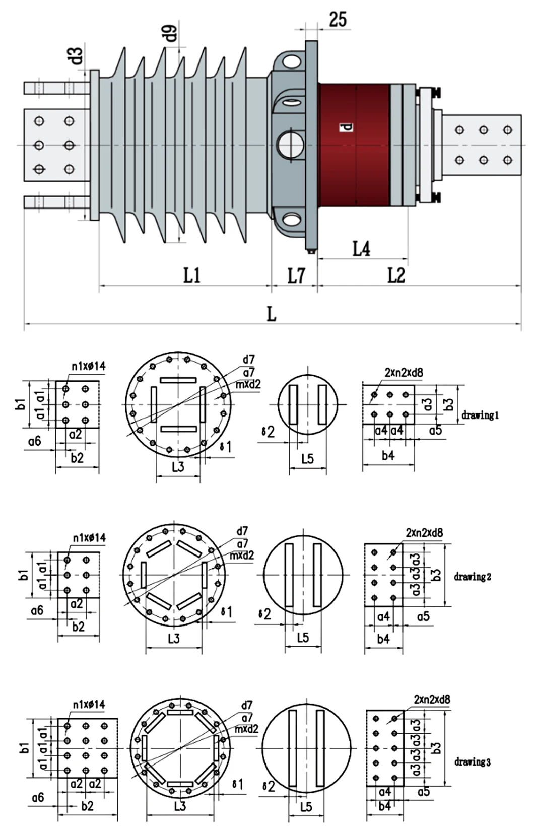 Dry Type Transformer Elbow Bushing Cable Connector - Buy Elbow Bushing ...