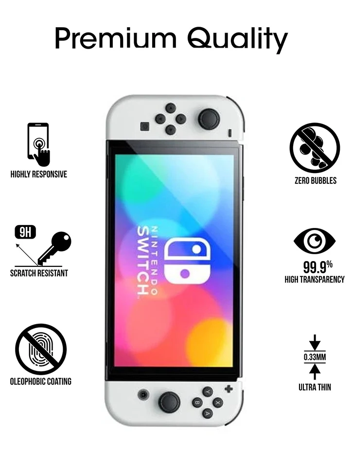3pcs Screen Protector Film for Nintendo for Switch OLED 2021 Tempered ...
