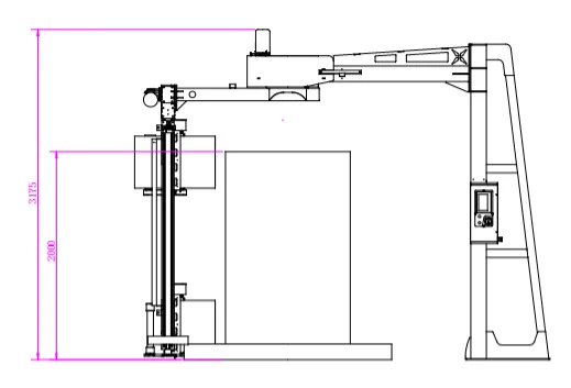 Automatic Rotary Arm Pallet Wrapping Machine Pallet Wrapping Machine ...