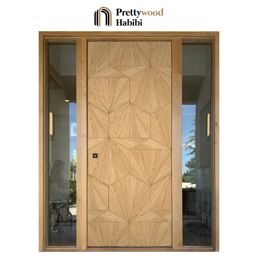Prettywood American Red Oak Pivot Doors - Durable & Stylish