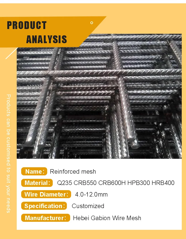 Construction Material 2x2 Rebar Trench Mesh 6x6 Steel Welded Concrete ...