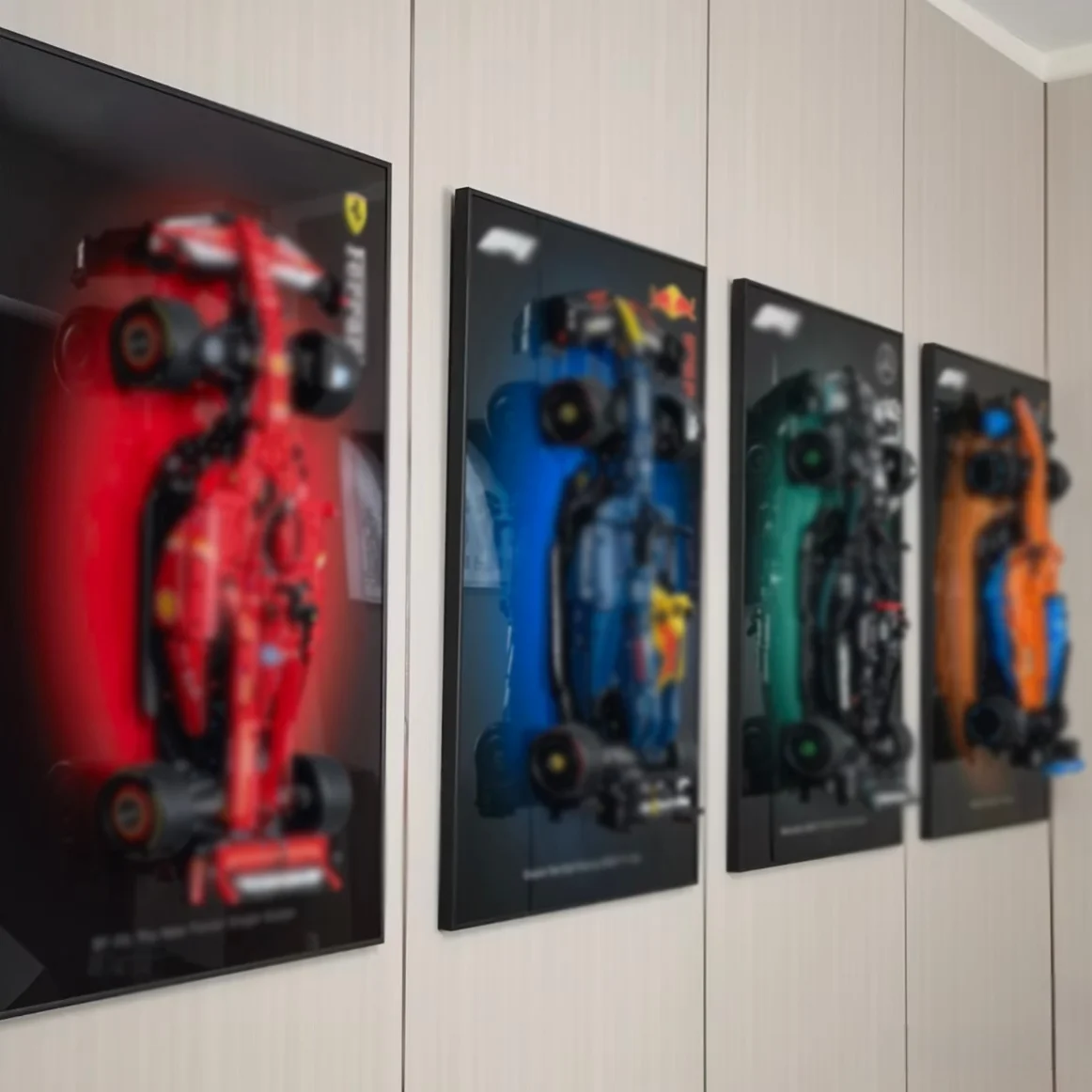 Lego Bricks Racing Car Wall Display Photo Frame - Modern Metal