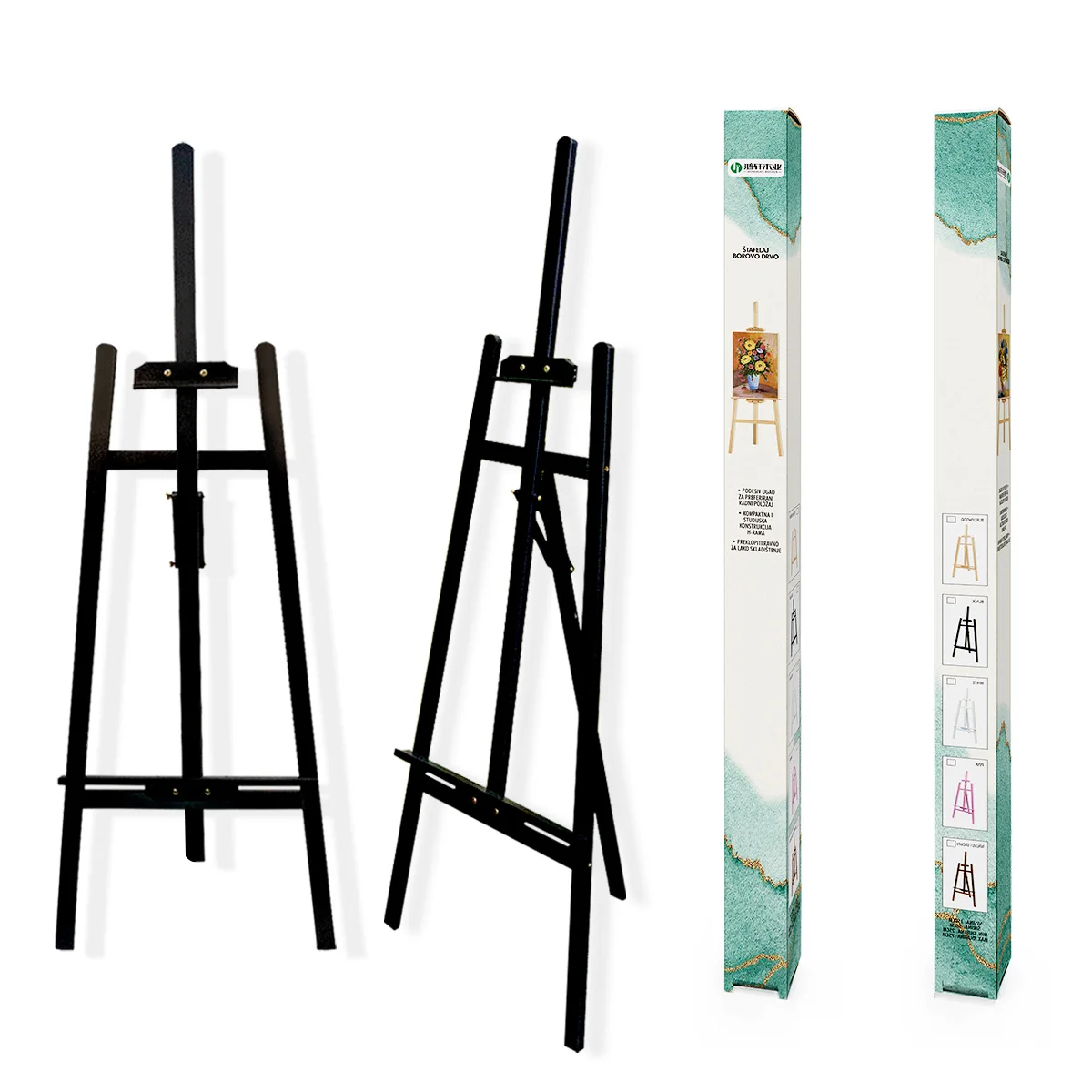 Art Supplies Wooden Easel For Painting,Adjustable Standing Art Easel ...