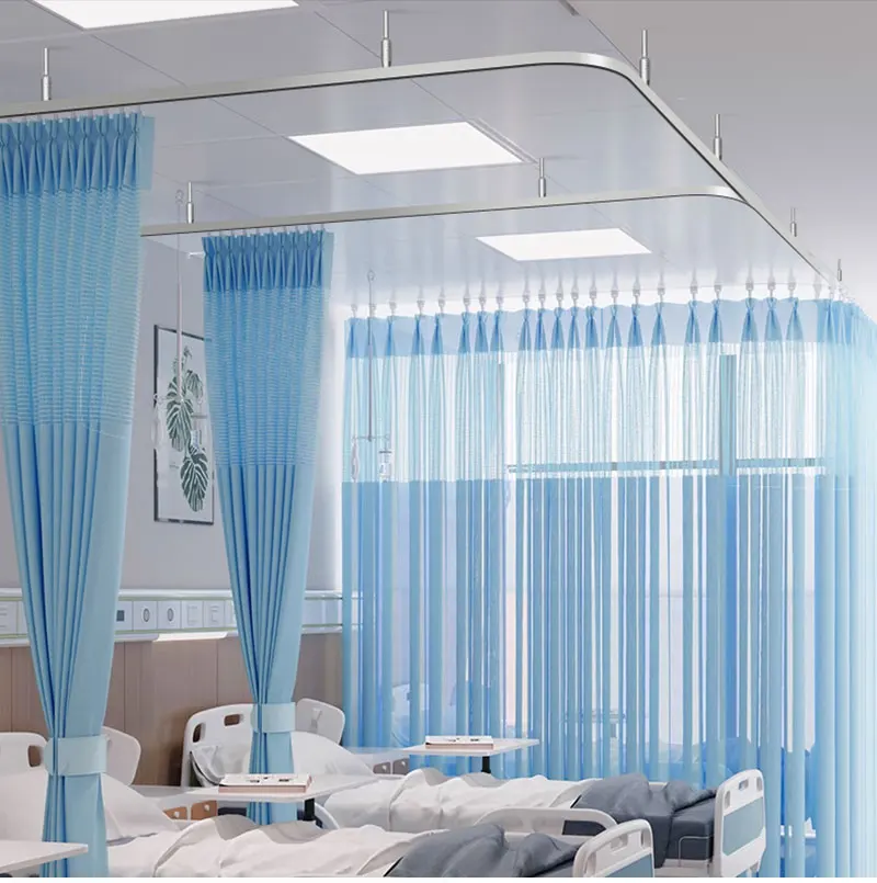 Emergency Room Hospital Cubicle Divider - Curved Aluminium