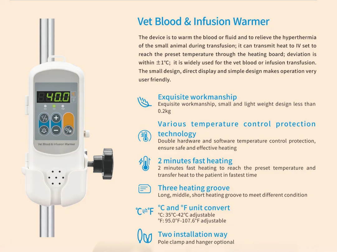 Veterinary Blood and Infusion Warmer Machine Handheld Blood Infusion ...