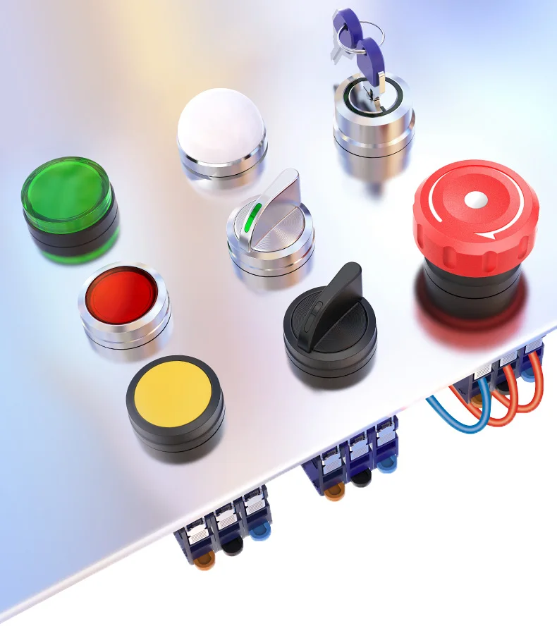 Lanboo Metal Emergency Stop Button Switch High Current With Light Red ...